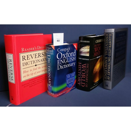 4 Dictionaries - Oxford, History, Reverse Dictionary & Essential Knowledge