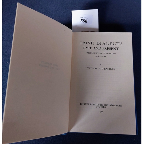 Irish Dialects Past and Present by Thomas F O'Rahilly 1972, Sean ...