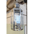 Heavy Chrome and Glass Light Fitting - C. 26cm W x 60cm H