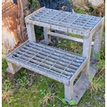 Set of Heavy Duty Galvanised Steps - C. 60cm W x 43cm H