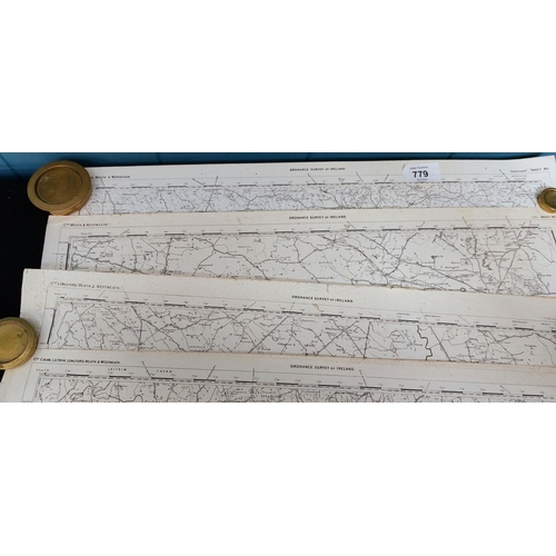 4 OSI Maps - Meath, Westmeath, Cavan, Monaghan, Longford etc