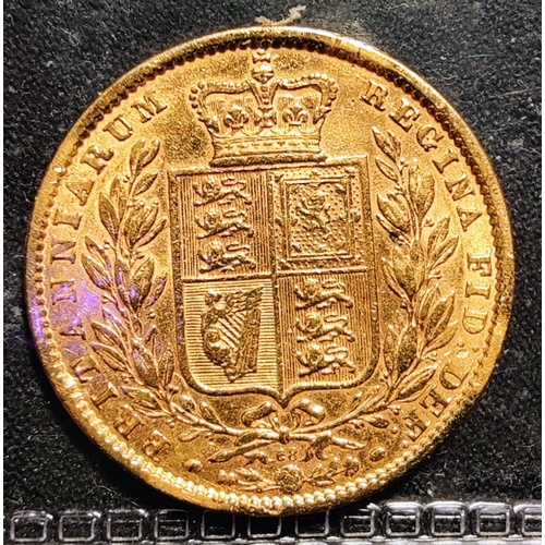 Gold Sovereign - Victorian - Young Head with Shield Back 1872