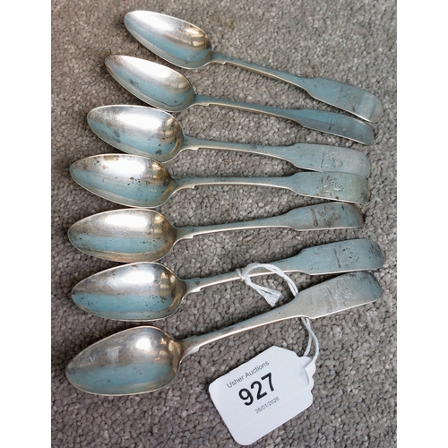 7 Irish Silver Teaspoons