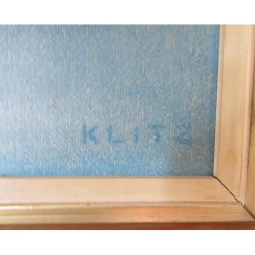 Anthony Klitz (1917 - 2000) River Liffey Dublin Fine Art Oileograph ...