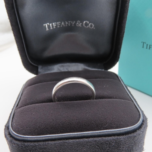 Tiffany Platinum Wedding Band Ring Size K withOriginal Tiffany ...