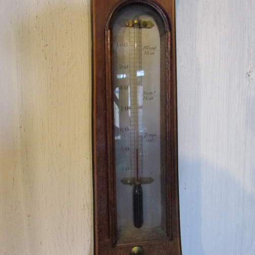 Regency Banjo Barometer Engraved Steel Dial Approximately 3ft High
