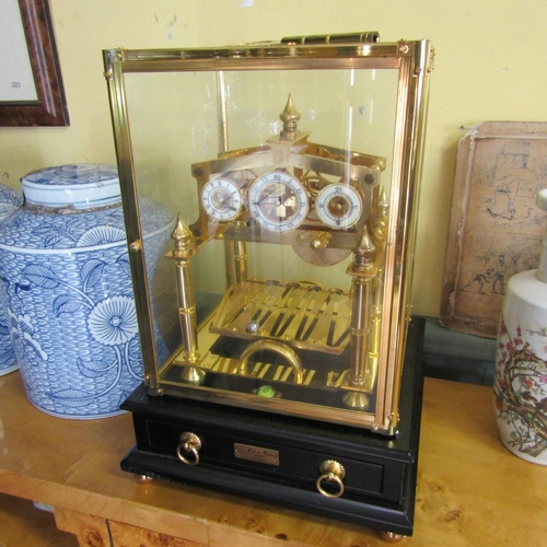 Unusual Congrieve Ball Driven Clock Three Dials Original Glass Case ...