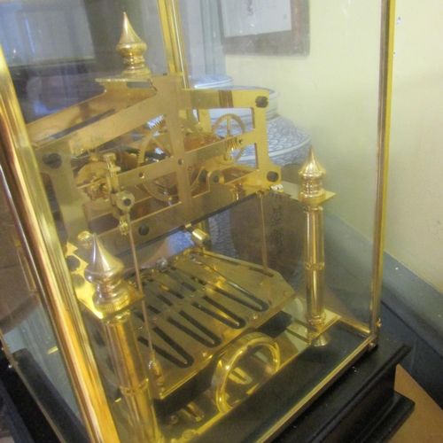 Unusual Congrieve Ball Driven Clock Three Dials Original Glass Case ...