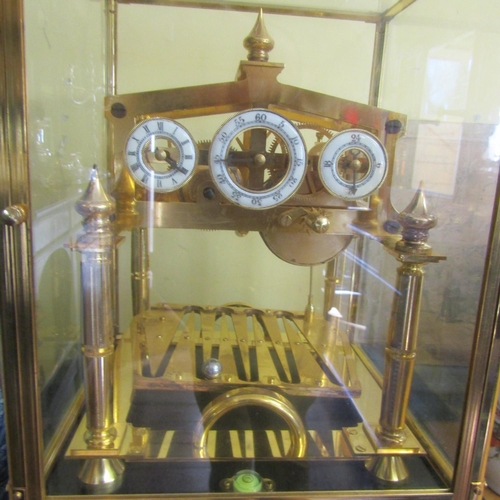 Unusual Congrieve Ball Driven Clock Three Dials Original Glass Case ...