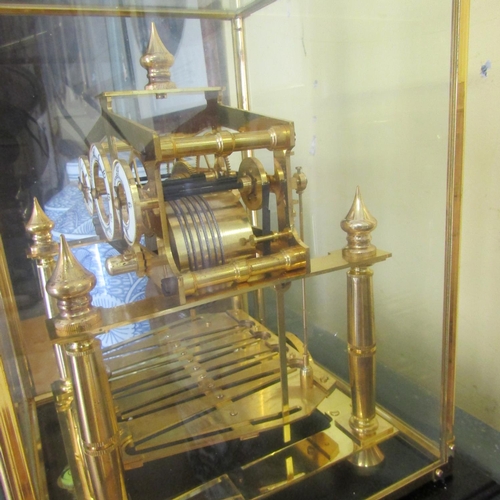 Unusual Congrieve Ball Driven Clock Three Dials Original Glass Case ...