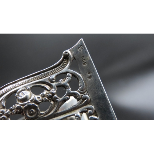 Pair of Silver Table Serving Tongs 18cm Long