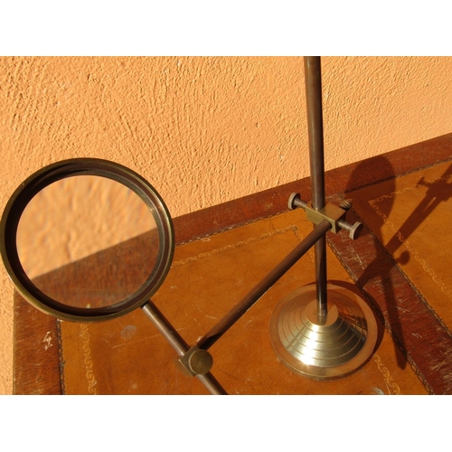 Tabletop Magnifying Glass with Retractable Arm Bronze Set