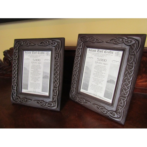 Pair of Unusual Island Turf Craft Photograph Frames Each Approximately ...