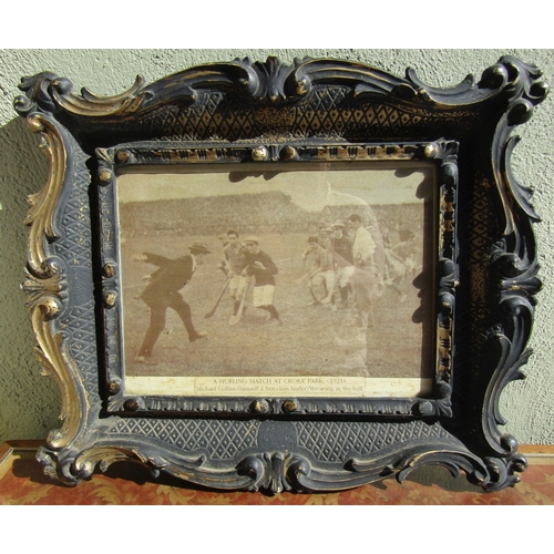 Large Framed Black and White Photograph of Michael Collins at Hurling ...