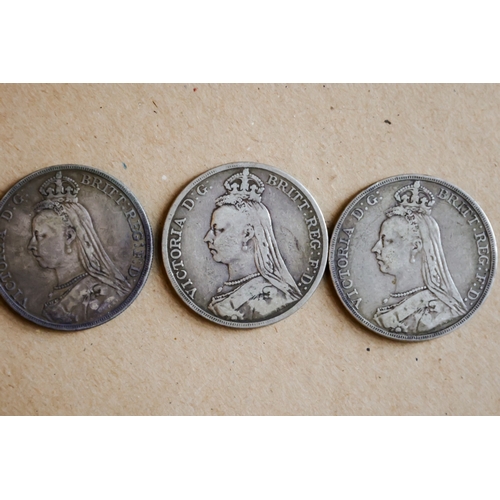 Three Old Silver Coins Victorian