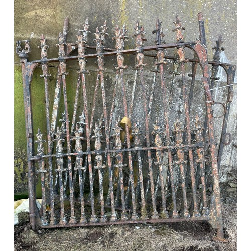 Irish William IV Pair of Well Forged Wrought Iron Entrance Double Gates ...