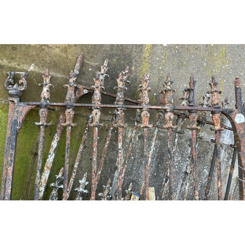 Irish William IV Pair of Well Forged Wrought Iron Entrance Double Gates ...