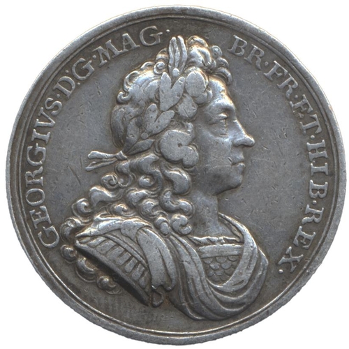1714 Coronation of George I silver 34mm by J. Croker fine. (Eimer 470 ...