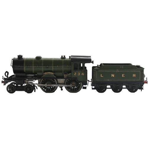 Hornby. Steam O gauge locomotive with tender Yorkshire 234 4-4-0 ...