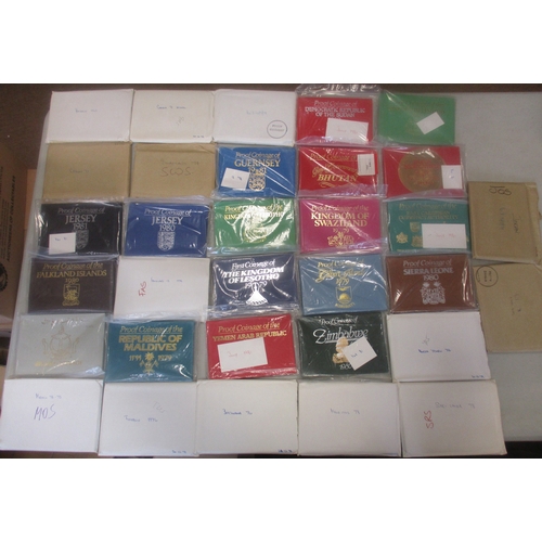 Collection of boxed silver proofs FDC, with Alderney £2 piedfort 1993 ...
