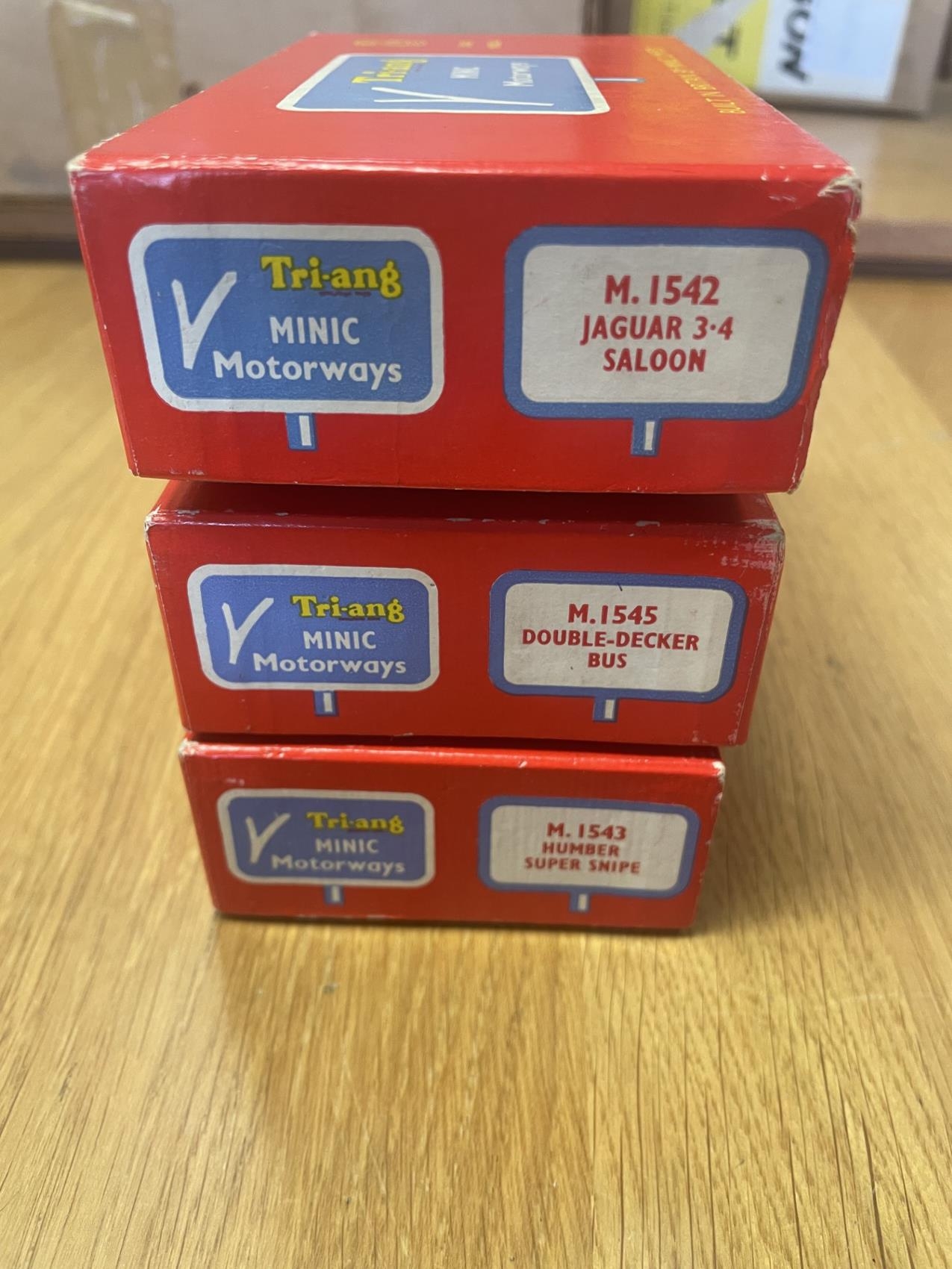 Minic Motorways. Range with Jaguar 3.4 Saloon No M.1542, Double Decker ...