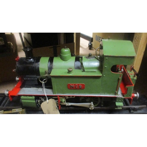 Hand built 3½ inch gauge 0-4-0 'NCB' green tank locomotive with live ...