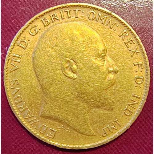 Investment Gold Lot – documents required. 1903 half sovereign fine. (Y)