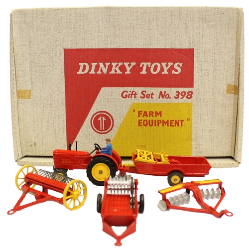 Dinky. 398 "Farm Equipment" Gift Set, excellent plus in excellent grey ...