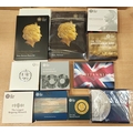 Collection of boxed proofs FDC from The Royal Mint with £5 2010, 2011 ...
