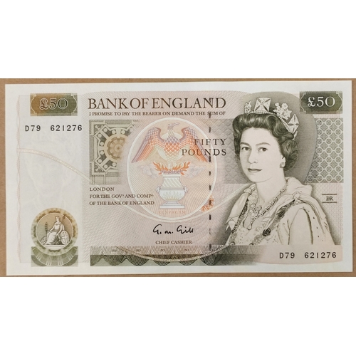 G.M Gill. Range of sequenced £50 Wren D87 621272 - D87 621276 extremely ...