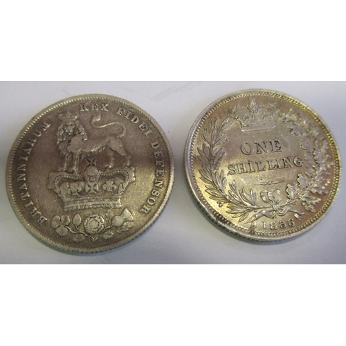 Collection of shillings with 1697, 1702, 1709, 1720, 1739 roses, 1745 ...