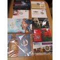 Collection of uncirculated silver encapsulated on Royal Mint card ...