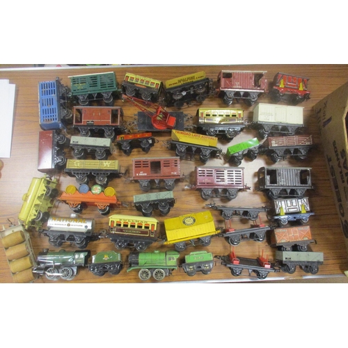Hornby. Collection of O gauge locomotives, coaches, wagons, buildings ...