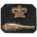 QV Seaman Gunner 1st Class silver bullion badge, 1860-85, crown over ...