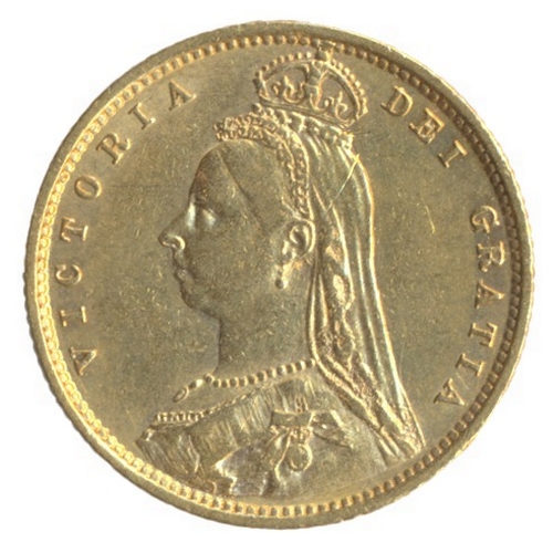 Investment Gold Lot - documents required. 1892 half sovereign fine. (Y)