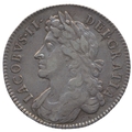 1685 half crown nearly very fine. (See photo) (Y)