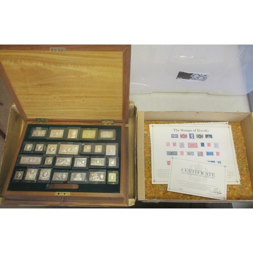 1978 'The Stamps of Royalty' sterling silver proof cased set of 25 FDC ...