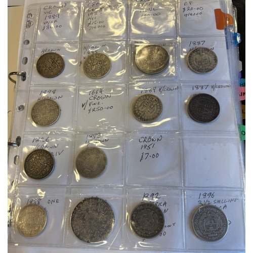 Collection of mostly half crowns in ring binder album, generally very ...