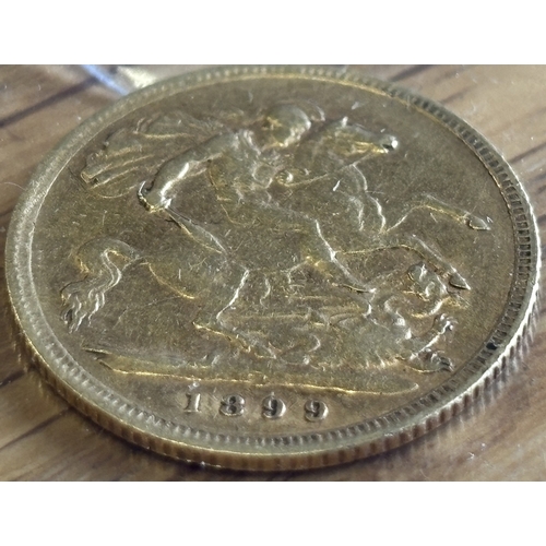 Investment Gold Lot - Documents Required. 1899 half sovereign very fine ...