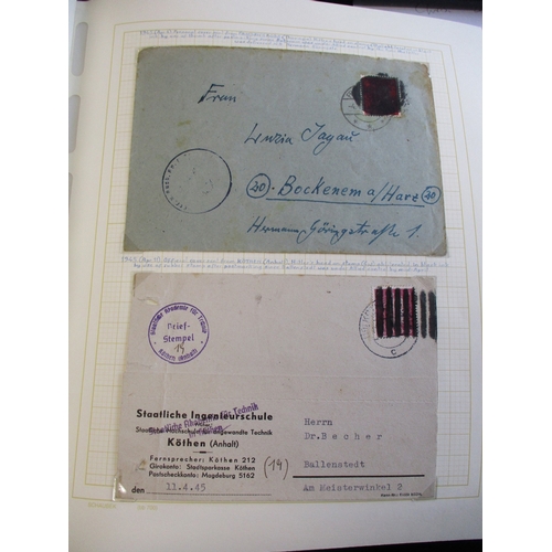 Germany. Allied Occupations. Interesting coln of 1945 occupation covers ...