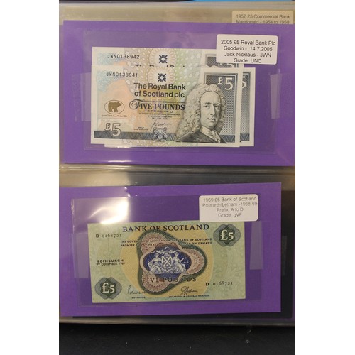 Collection of worldwide banknotes in one Lindner album, generally very ...