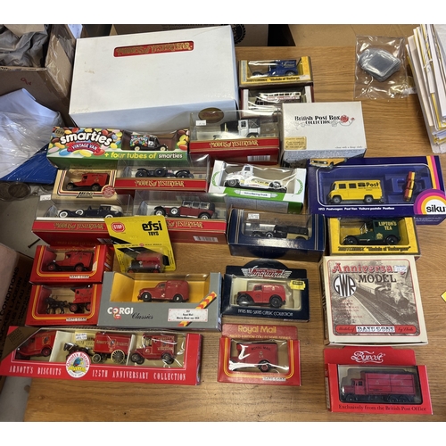 Collection of model vehicles, including cars and lorries, generally ...