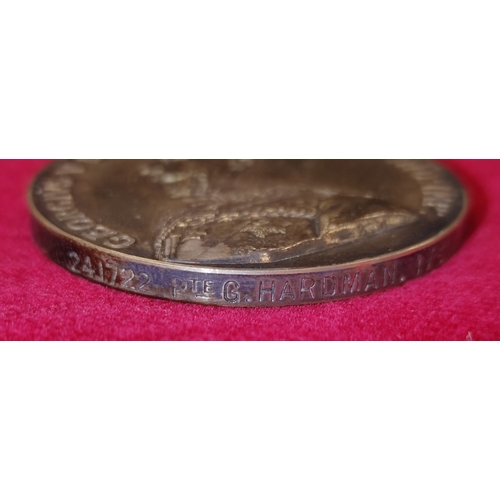 WW1 Military Medal to 241722 Pte G. Hardman. 1/5 E. Lan: R., BWM and ...