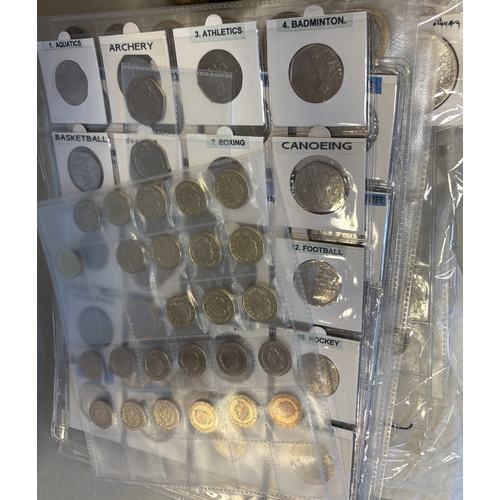Collection in plastic wallets and loose, including £2 (46), £1 (13 ...