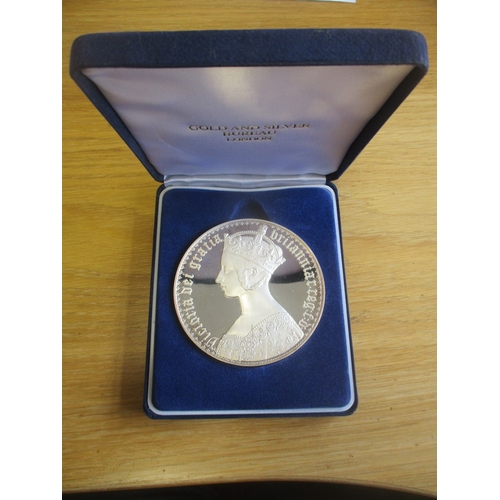 Restrike silver proof Queen Victoria Gothic Crown commemorative FDC ...