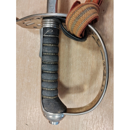 M1899 Swiss infantry officers sword with metal scabbard and sword knot ...