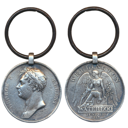 1815 Waterloo Medal to Allan Stewart 1st Battn Rifle. Brigade., marks ...
