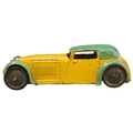 Dinky. Unboxed Closed Sports Coupe, yellow body, green roof and ...