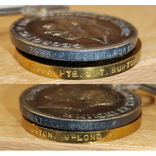 Collection of medals with - 1. WW1 BWM & Victory Medal to 7649 Pte. W.J ...