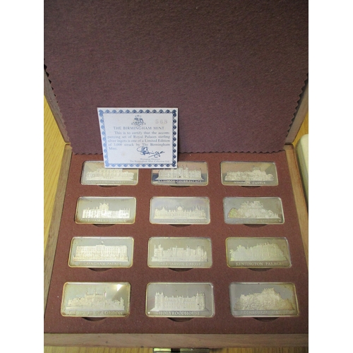 Silver ingot Collection with The Birmingham Mint 'Royal Palaces' set of ...